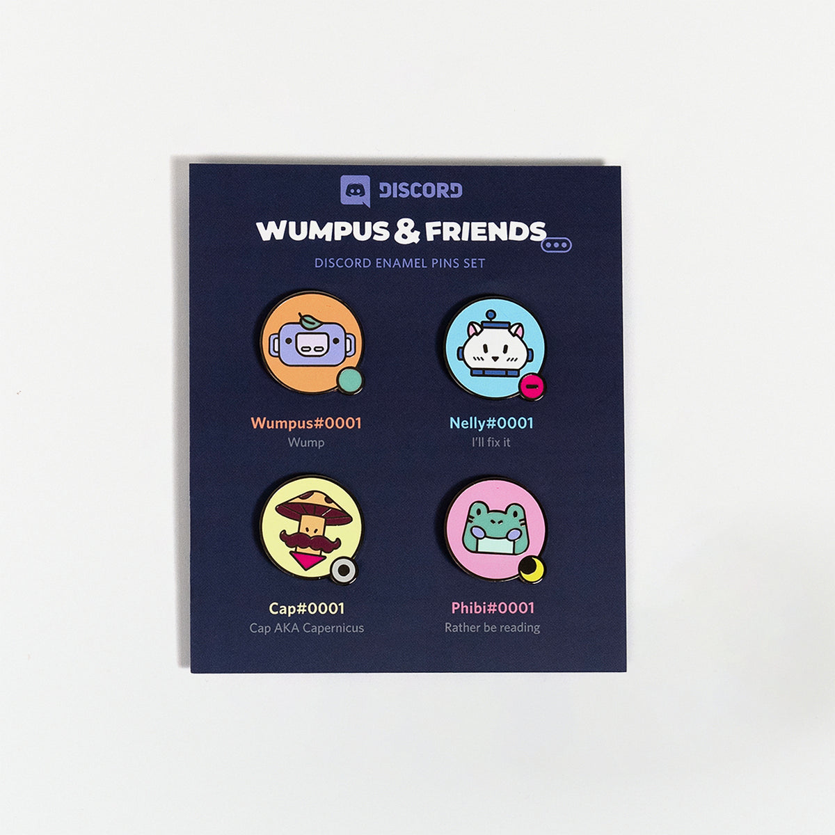 Wumpus and Friends Pin Set – Discord Powered by DOTEXE